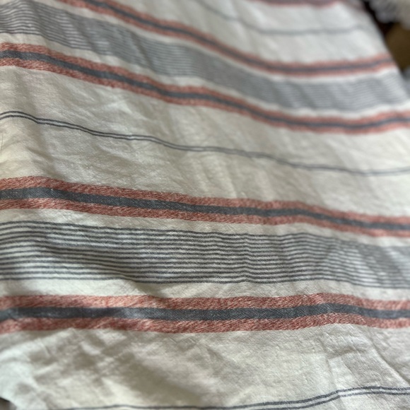 Pottery Barn | Bedding | Pottery Barn King Striped Linen Duvet | Poshmark